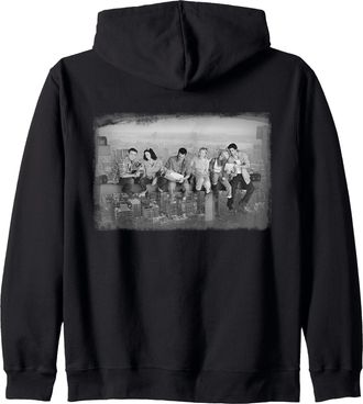 Friends Mittagessen in der Fernsehsendung Friends auf einem Wolkenkratzer, NYC, Vintage-Fan der 90er Kapuzenjacke