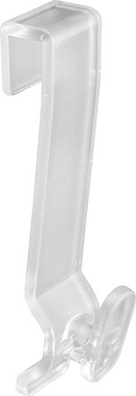 Soma Duschkabinenhaken Transparent 8 mm 4er Set aus hochwertigem Kunststoff