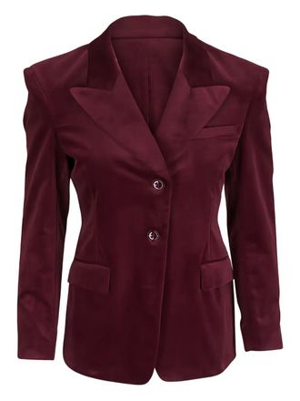 Dorothee Schumacher blazer en velours &agrave; boutonni&egrave;re - Rouge