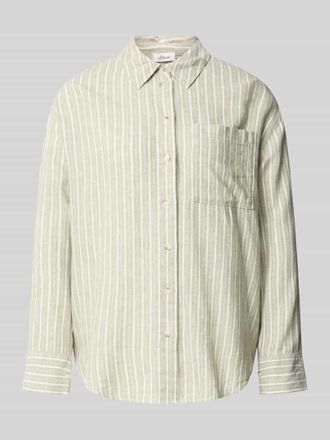 s.Oliver Red Label Relaxed Fit Langarmbluse aus Leinen-Viskose-Mix