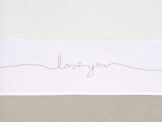 Jollein Wieg 75x100cm - Love You - Nougat