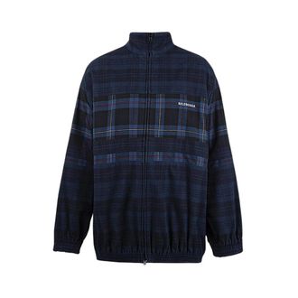 Balenciaga Hochgeschlossener Rei&szlig;verschlussmantel - - Jackets - Herren - Blau - XS