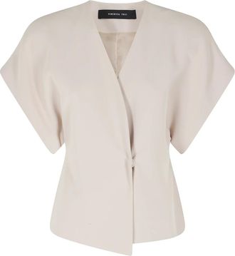 Federica Tosi Femme, Vestes, Beige, Taille: 38 FR Cady bolero coat