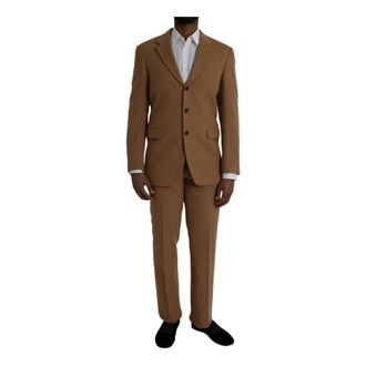Prada Camel Woll Zweiknopf-Anzug - - Suits - Herren - Braun - 2XL