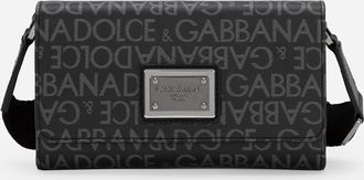 Dolce & Gabbana Umh&auml;ngetasche Aus Beschichtetem Jacquard - Mann Schultertasche Mehrfarbig Stoff Onesize