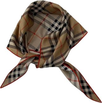 Burberry unisex, Accessoires, Beige, Taille: ONE Size Silk Check Scarf