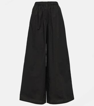 Max Mara Weite High-Rise-Hose Navigli aus Baumwolle