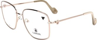 Lanvin LNV2122 708 Rose Gold Eyewear Woman Metallo, Modified Rectangle, 55