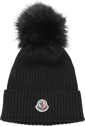 Moncler Bonnet en laine avec logo - unisex - Accessoires - Noir - Taille: S