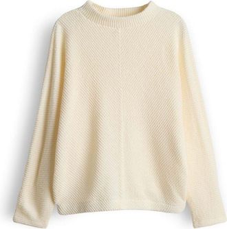 OPUS Sweatshirt GALTERA mit gerippter Textur Weite Passform, schmal zulaufend, langer Fledermaus&auml;rmel