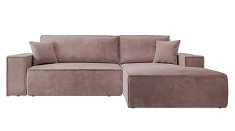 Selsey Sofa Ecksofa Eckcouch Schlafsofa Couch Mit Stauraum Schlaffunktion Pflegeleicht Polyurethanschaum L Form Rechts Farese Rosa Cordoptik