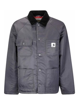 Carhartt Work in Progress Knielanger Mantel - Schwarz