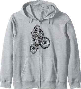 Seembo Schimpanse Radfahren Fahrrad AFFE Tier Reitrad Kapuzenjacke