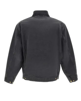 Carhartt Work in Progress Mens Jacket Og Detroit Black Destroy Wash Black-Black Black/black