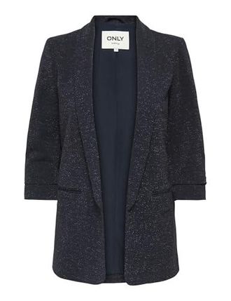 Only Onlelly-Alya Life L/S Glit Blazer TLR, Bleu Nuit, 40 Femmes