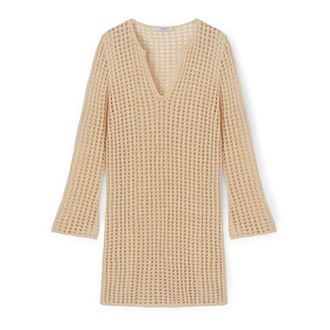 Motivi Femme, Blouses et Chemises, Beige, Taille: 40 FR Tunique tricotée effet crochet