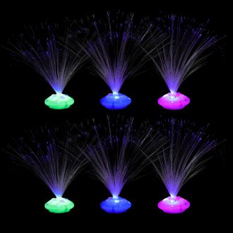 Healifty Optisches Nachtlicht mit Farbwechselnder Glasfaser Kleines Tischlicht aus Kunststoff Dekorative LED Tischleuchte f&uuml;r Schlafzimmer und Wohnzimmer Zuf&auml;l