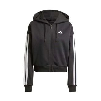 adidas Femme, Sweatshirts et sweats &agrave; capuche, Noir, Taille: 38 FR W 3S FT CRO HD