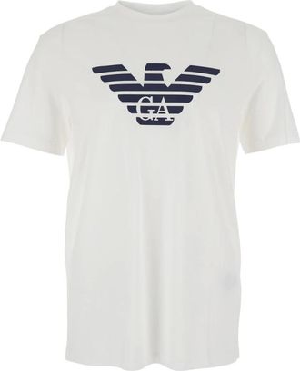 Emporio Armani Homme, Tops, Blanc, Taille: 2XL Polo Chemises