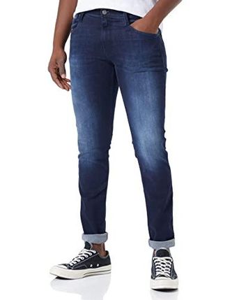 Replay Herren Jeans Anbass Slim-Fit mit Power Stretch, Bleu fonc&eacute; 007-2 (Blau), 32W / 36L