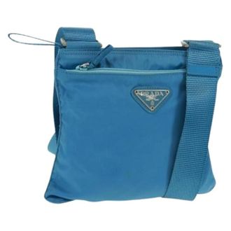 Prada Sac bandouli&egrave;re en nylon vintage Pre-owned - Femme - Pre-owned - Bleu - Taille: ONE Size