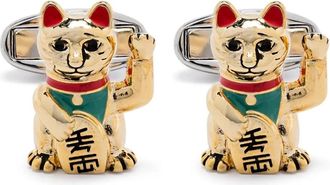 Paul Smith Homme, Accessoires, Jaune, Taille: ONE Size Lucky Gold Cat Cufflinks