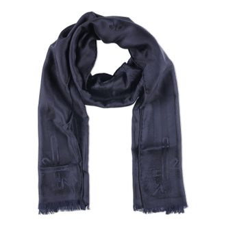 Herm&egrave;s Herm&egrave;s Blue Les Sangles Stole 180x43 cms