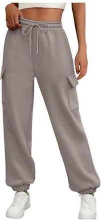 Generic Jogging Femme Pantalon Coton Survetement D&eacute;contract&eacute;s De Plage L&eacute;ger &Eacute;t&eacute; Casual Pants Grande Taille Taille Haute avec Poches Casual Toile Pants Travai