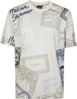 Emporio Armani Homme, Tops, Multicolore, Taille: XL T-Shirt Imprim&eacute;