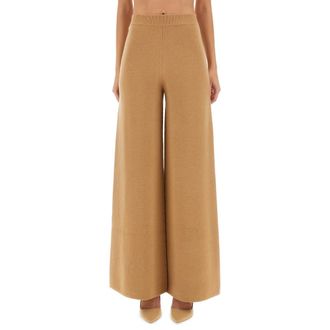 Max Mara Femme, Pantalons, Beige, Taille: 40 FR Wide Leg Pantalons