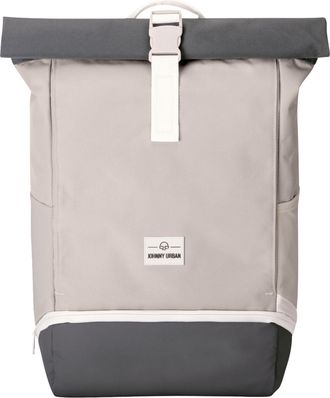 Johnny Urban Rucksack Damen & Herren Beige - Allen Medium - Rolltop Mit Laptopfach f&uuml;r Uni Fahrrad Business - 15L - Nachhaltig - Wasserabweisend
