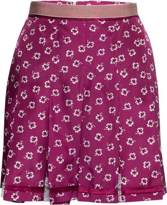 Dolce & Gabbana minijupe plissée en soie à fleurs - Rose