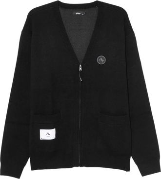 Izzue cardigan à patch logo - Noir