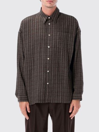 Sunflower Chemise tartan &agrave; coupe d&eacute;contract&eacute;e en m&eacute;lange de coton et lin