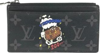 Louis Vuitton unisex, Pre-owned, Noir, Taille: ONE Size Portefeuille Vintage en Toile Pre-owned
