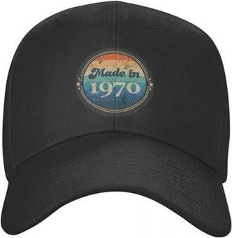 Generic Casquette de baseball personnalis&eacute;e vintage fabriqu&eacute;e en 1970 casquette de baseball pour homme et femme chapeau de camionneur respirant cadeau de spor