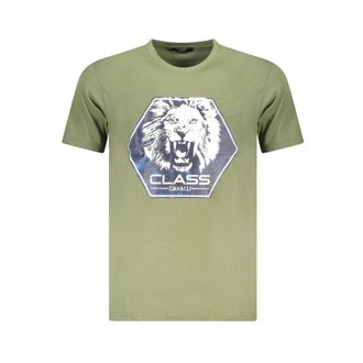 Cavalli Crew Neck T-Shirt - - Tops - Herren - Gr&uuml;n - L