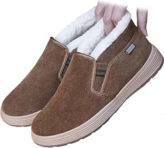 Generic Chaussons chauds et confortables pour homme, chaussures chaudes et moelleuses pour la marche en ext&eacute;rieur (Brown,43)