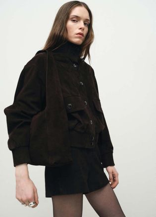 Mango Sac fourre-tout su&egrave;de chocolat - Femme - Taille unique - MANGO