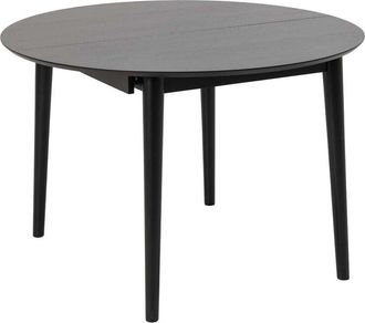 ebuy24 Montreux Esstisch &Oslash;115/154cm inkl. Zusatzplatten schwarz