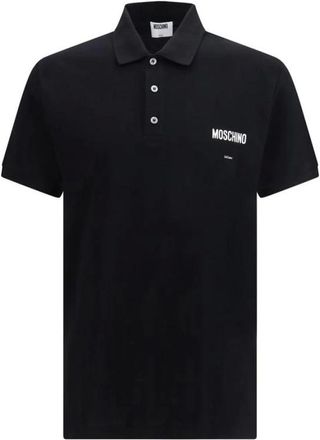 Moschino Homme, Tops, Noir, Taille: L Polo en coton coupe classique