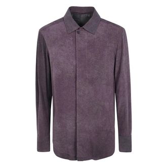 Ziggy Chen Hemd mit verdeckter Knopfleiste - - Shirts - Herren - Lila - M