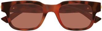 Bottega Veneta Homme, Accessoires, Brun, Taille: 49 MM Lunettes de soleil rectangulaires