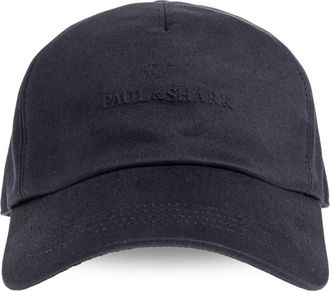 Paul & Shark Homme, Accessoires, Noir, Taille: L Casquette de baseball en coton avec logo brod&eacute;