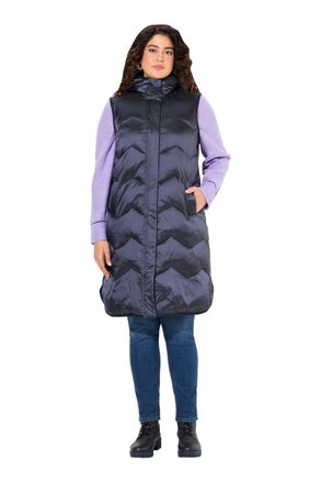 Ulla Popken Damen große Größen Übergrößen Plus Size HYPRAR Funktions-Steppweste, Kapuze, Stehkragen, recycelt