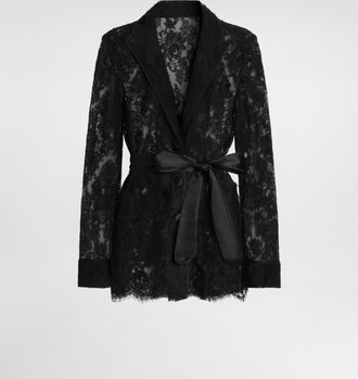 Dolce & Gabbana Lace Vanity Shirt - Frau Blusen Und Tops Schwarz 36