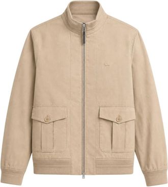 Harmont & Blaine Homme, Vestes, Beige, Taille: 5XL Veste Bomber Imperm&eacute;able en Lin
