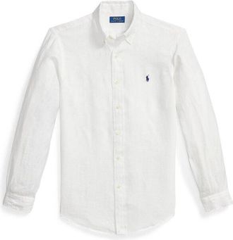 Polo Ralph Lauren Herren Leinenhemd mit Button-down-Kragen