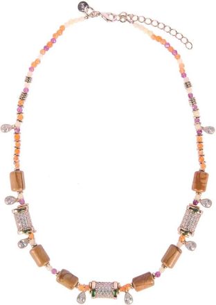 Nenette Femme, Accessoires, Multicolore, Taille: ONE Size Collier Ras du Cou M&eacute;tal Verre