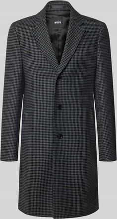 HUGO BOSS Regular Fit Wollmantel mit Allover-Muster Modell H-Hyde-Bib-E-264